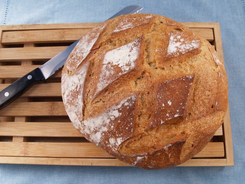 French Loaf `pain De Campagne` Stock Photo - Image of board, baked ...