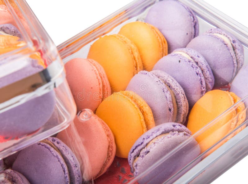 French Macarons Close Up View VIII Stock Image - Image of chocolate ...