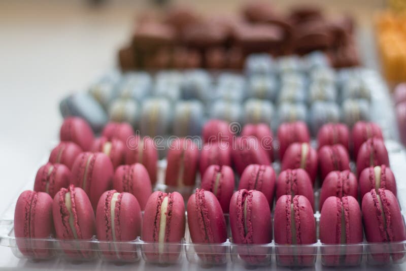 French Macarons for Sale.cookies in the Shop, on the Storefront Stock ...