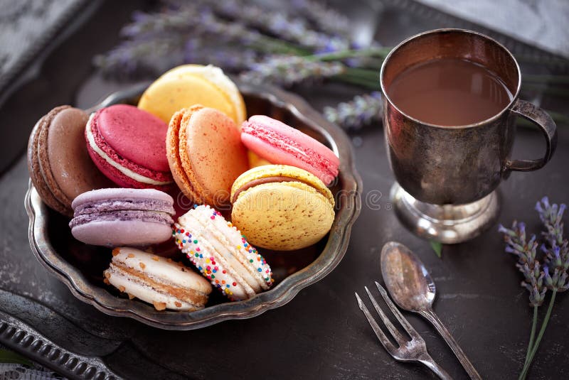 French Macarons stock image. Image of setting, colored - 79948573