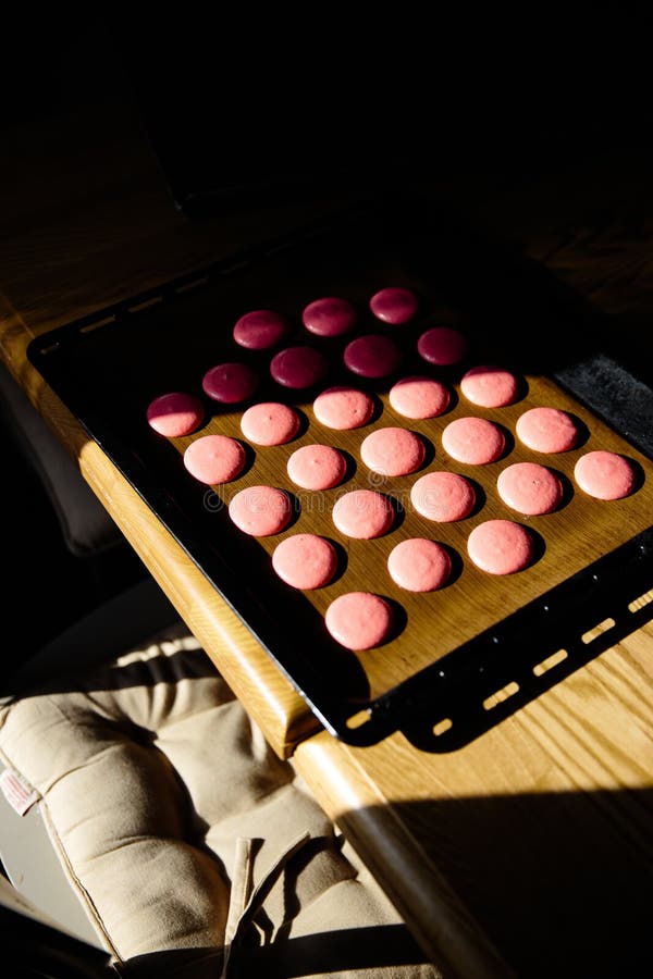 French Macaroon Cooking Master Class in a Kitchen with Various People ...
