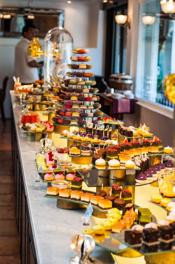 French Macaroons Candy Bar on Wedding Stock Photo - Image of group ...