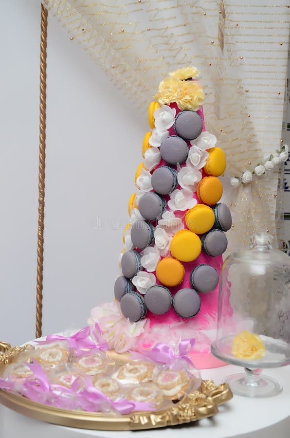 French Macaroons.Candy Bar.Wedding Feast Stock Image - Image of copy ...