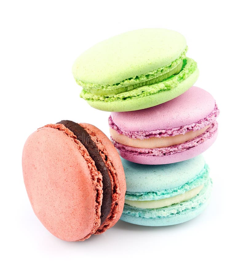 Multicoloured Macaroon Biscuits. Stock Image - Image of snack, assorted ...
