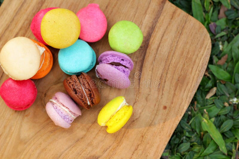 French Macaroons Multi Colorful is Delicious Stock Image - Image of ...