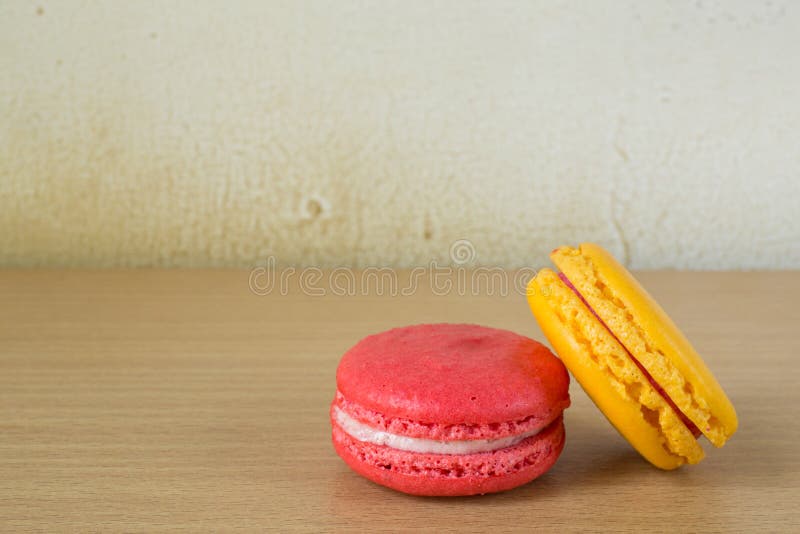 French macaroons on plate stock photo. Image of snack - 50610632