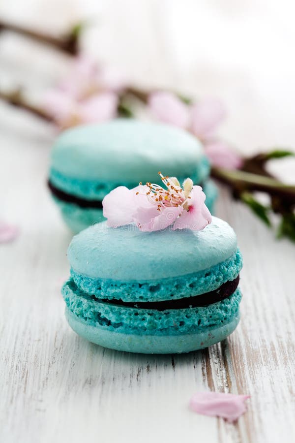 French Macaroons. Three Colorful Macaroons Stock Image - Image of ...