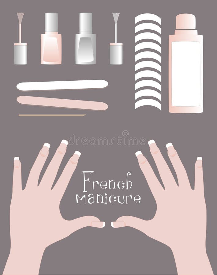 French manicure kit stock vector. Illustration of board - 2817343