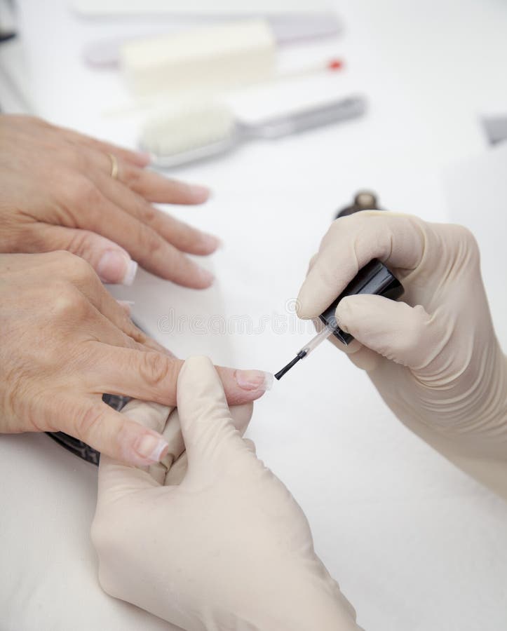 French Manicure, Making Nail Extension Stock Image - Image of extension ...