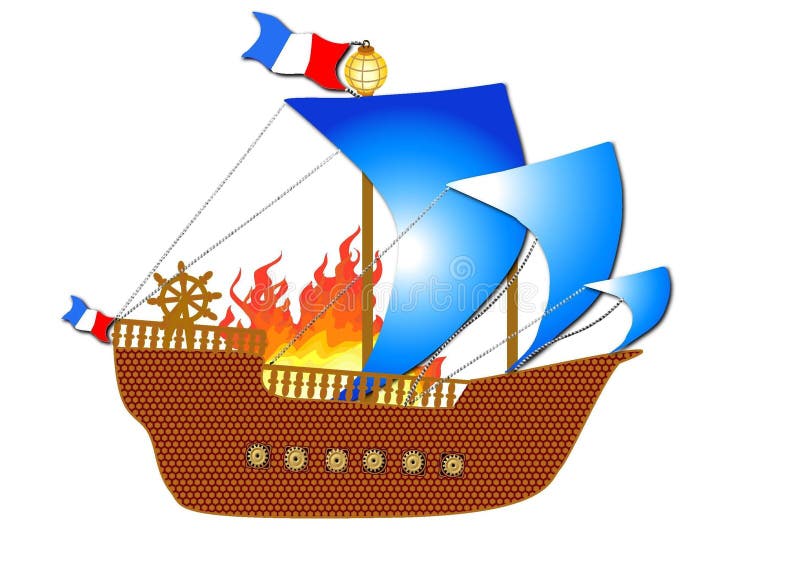 Medieval Ship stock illustration. Illustration of pirate - 26243389