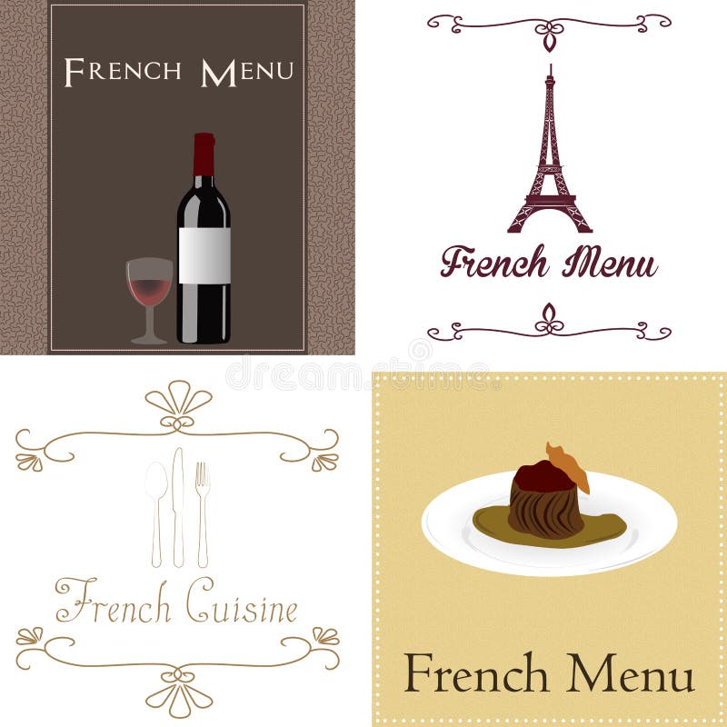 French Menu Background Design
