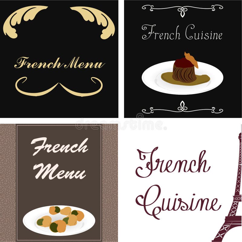 French menu stock vector. Illustration of food, monument - 58810723