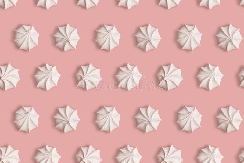 French Meringues As Seamless Pattern Stock Illustration - Illustration ...