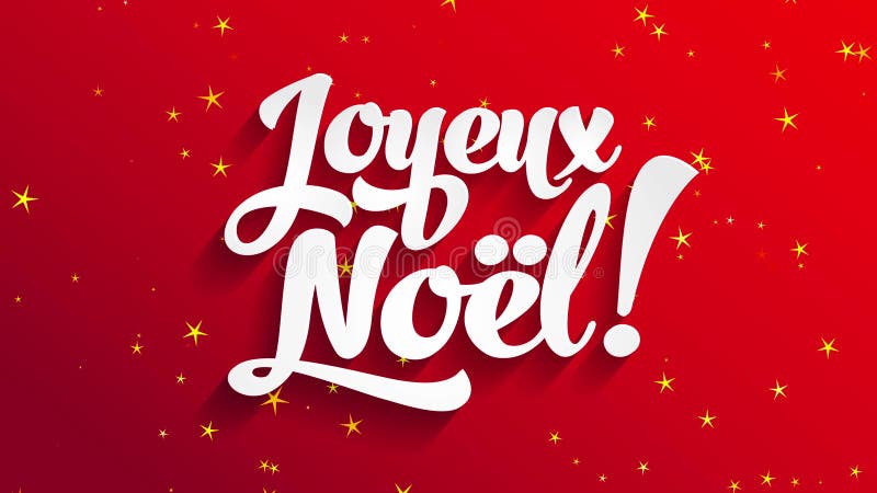 French Merry Christmas Joyeux Noel Calligraphy Stock Video - Video of ...