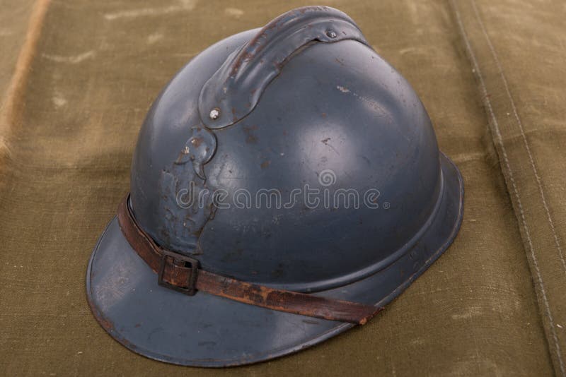 French Military Helmet of the First World War Stock Image - Image of ...