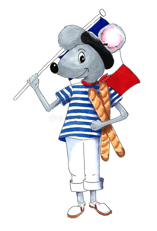 Mouse - France stock vector. Illustration of studio, funny - 57713769