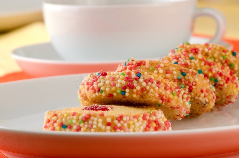 French Multi-colored Biscuits. Stock Photo - Image of orange, food ...