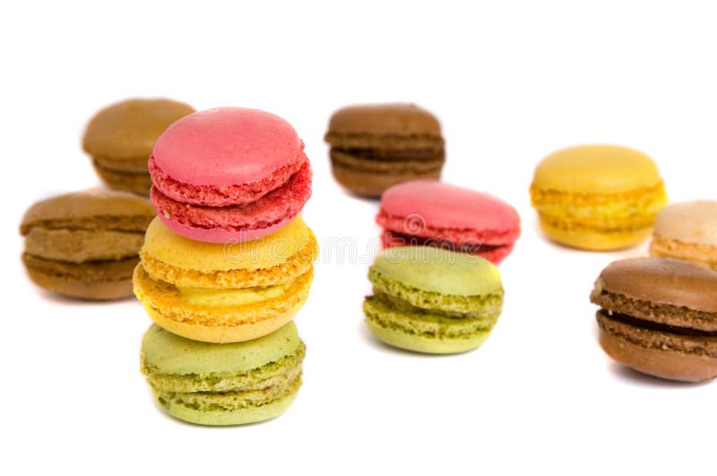 French Multicolored Macaroon Cookies Stock Image - Image of assortment ...