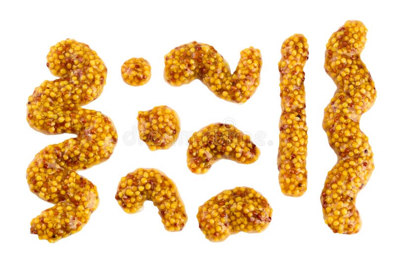 French Mustard Isolated on White Background with Full Depth of Field ...