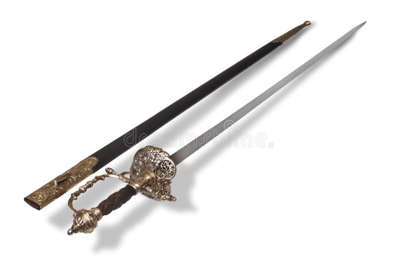 Sword (rapier) of French Noble Stock Image - Image of metal, french ...
