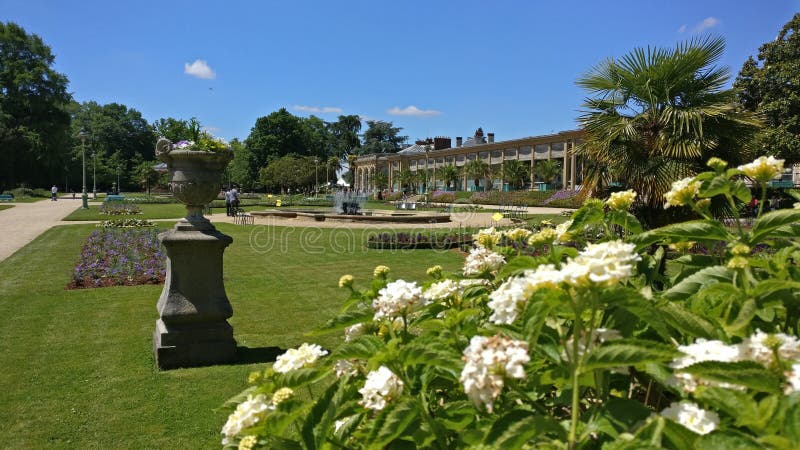 French park stock image. Image of mansion, lawn, garden - 103401045