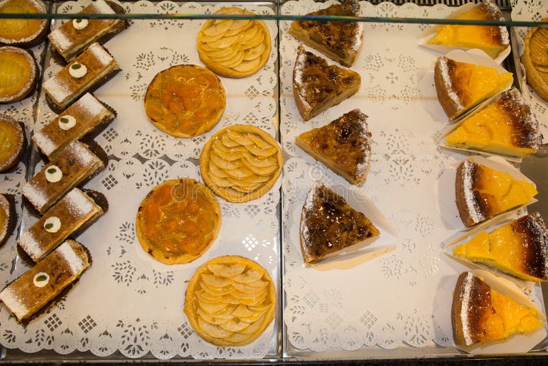 French Pastries on Display a Confectionery Shop or Bakery Stock Image ...