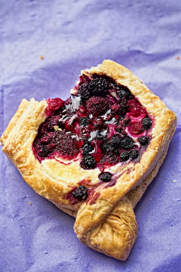 French pastry with berries stock image. Image of blackberry - 88625459