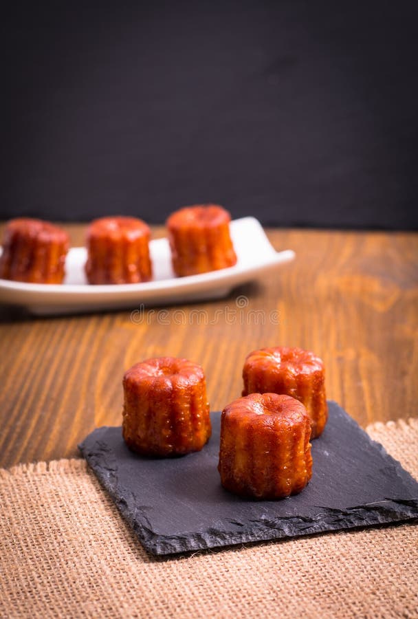 French Pastry Canele Rum and Vanilla Flavor Thick Caramelized Cr Stock ...