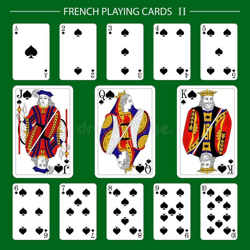 French Playing Cards Suit Spades 2 Stock Vector - Illustration of poker ...