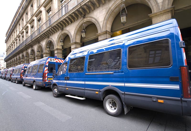 French Police Vans stock photo. Image of emergency, protection - 10490810