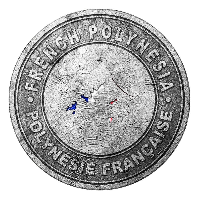 French Polynesia Flag Button with Map Stock Illustration - Illustration ...