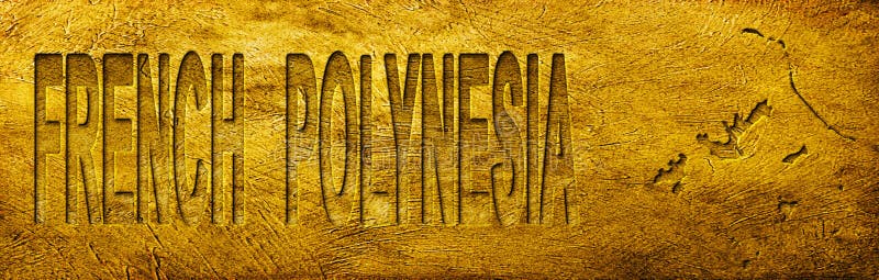 French Polynesia Grunge Gold Texture Stock Illustration - Illustration ...