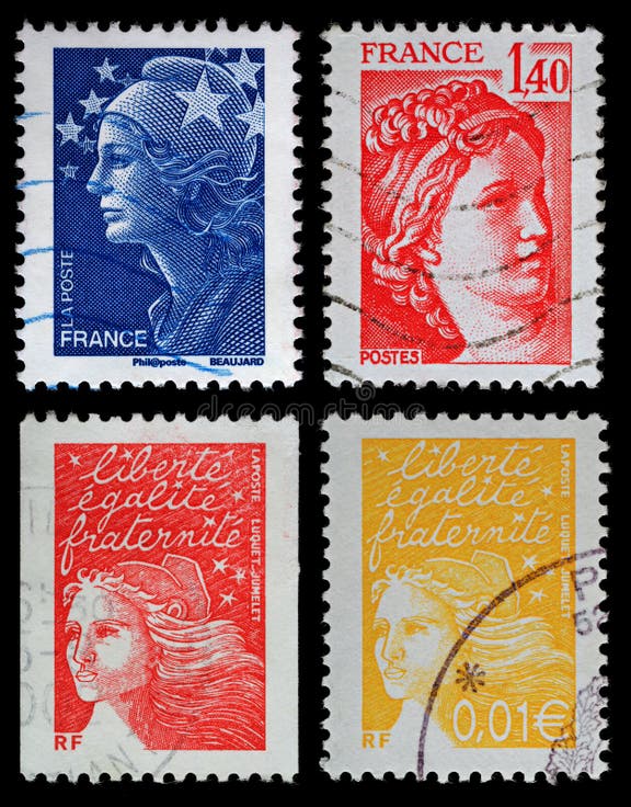 French Postage Stamps editorial photo. Image of macro - 21613566