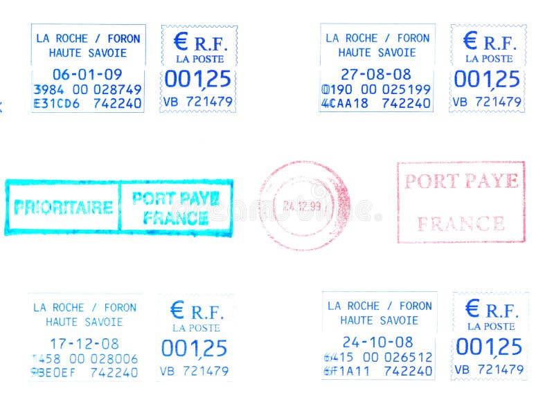 French postage Stamps stock image. Image of money, package - 7754237