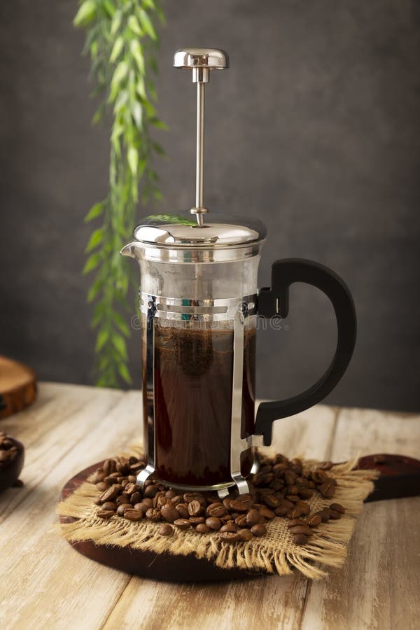 French press coffee maker stock photo. Image of press - 385289092