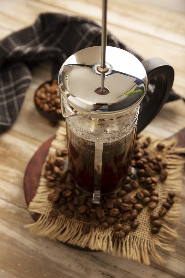 French Press Homemade Good Coffee Stock Image - Image of coffeemaker ...
