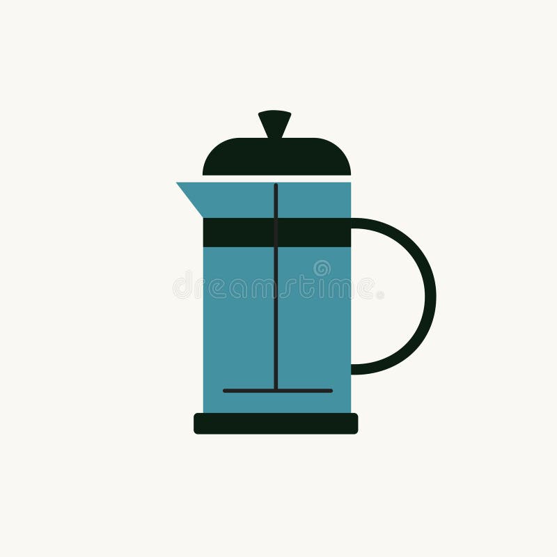 French Press Coffee Isolated Vector Stock Vector - Illustration of ...