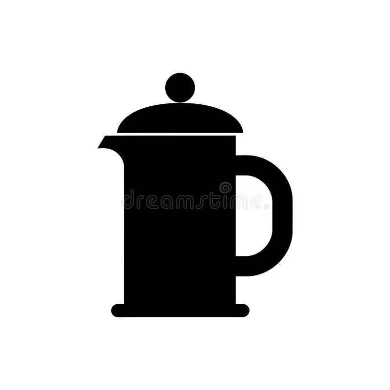 French press icon stock vector. Illustration of coffee - 301222058