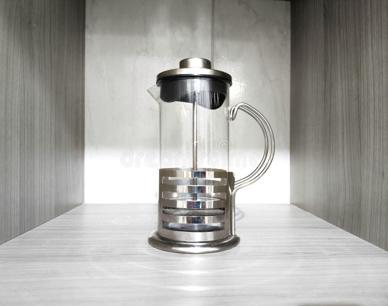 French Press for Making Coffee Stock Image - Image of fashion, trend ...