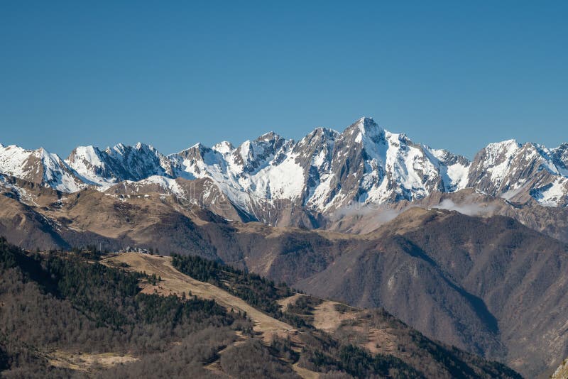 French Pyrenees Mountains Ariege Stock Photo - Image of outdoor, blue ...