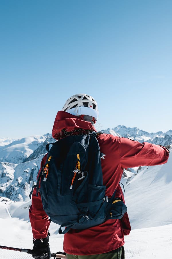 French Pyrenees Skiing Adventure Stock Image - Image of slopes, jacket ...