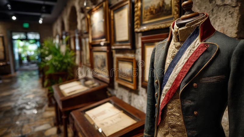 French Revolution Attire Display Close Up View Stock Illustration ...