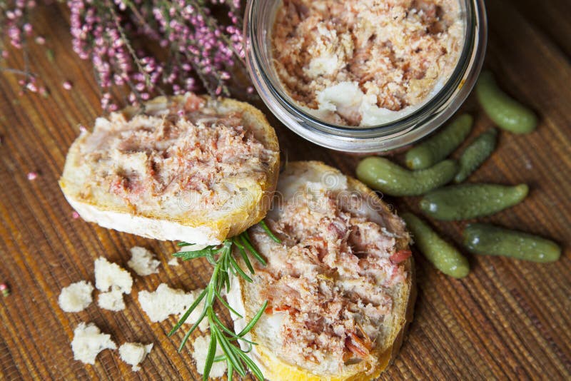French rillettes stock image. Image of mini, pickles - 35269349