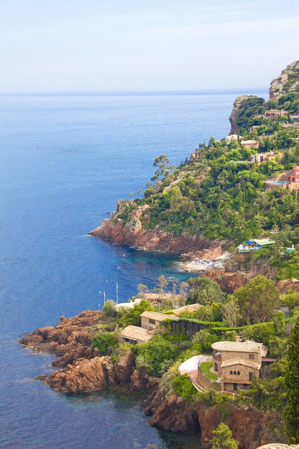 French Riviera stock image. Image of port, house, blue - 25056051