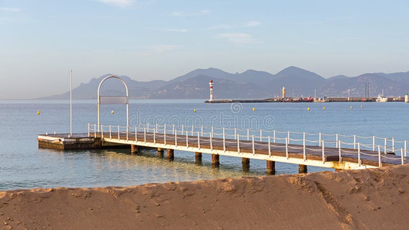 French Riviera Pier stock image. Image of exterior, long - 171201597