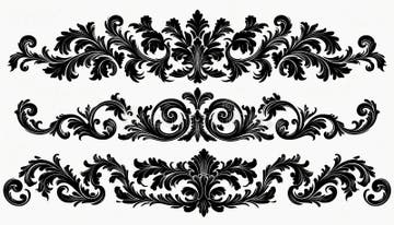 Flower Scroll Lines Stock Illustrations – 2,559 Flower Scroll Lines ...