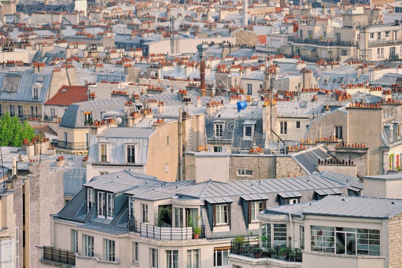 Paris rooftops stock image. Image of europe, architecture - 1519391