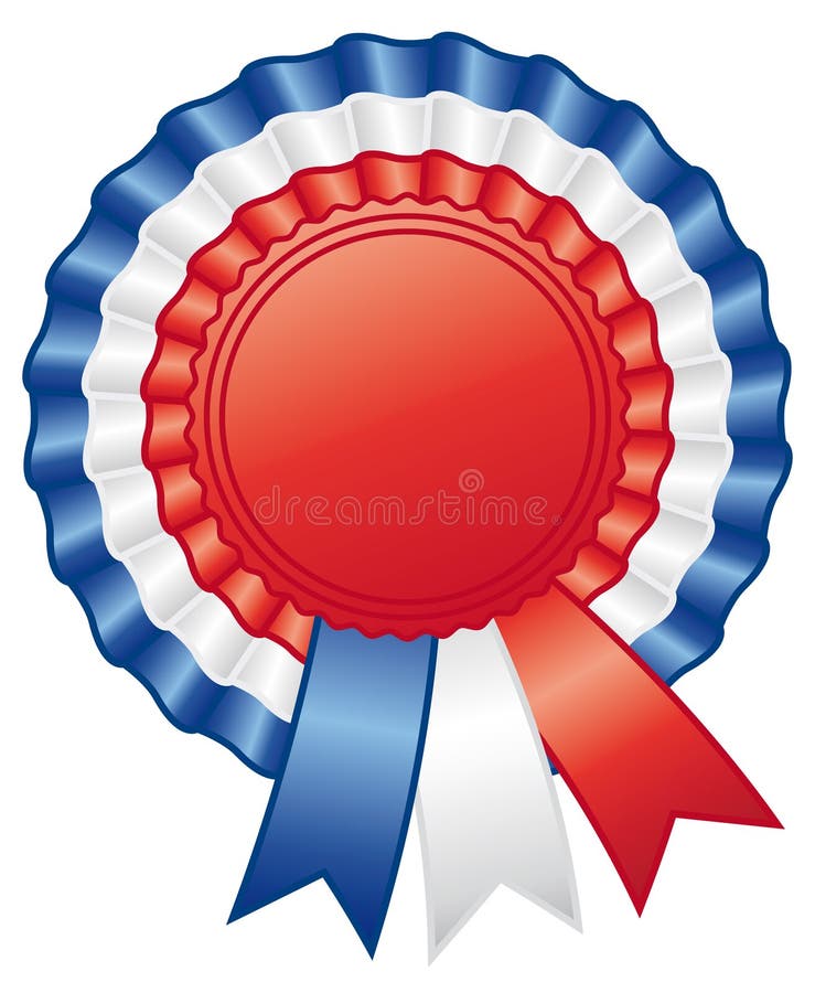 French rosette ribbon. stock vector. Illustration of agreement - 23380706