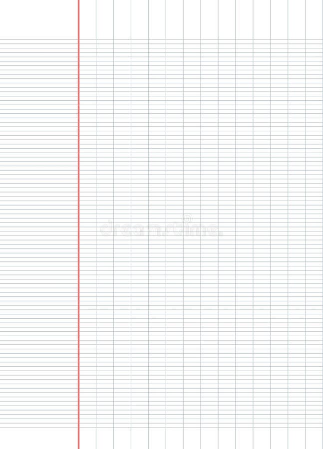 French Ruled Notebook Paper Grid. Seyes Lined Paper for Handwriting ...