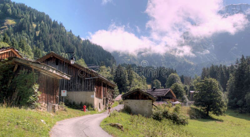 French Rural Landscape in Mountain Area Editorial Photography - Image ...